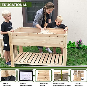 Boldly Growing Cedar Raised Planter Box with Legs – Elevated Wood Raised Garden Bed Kit – Grow Herbs and Vegetables Outdoors – Naturally Rot-Resistant - Unmatched Strength Lasts Years (4x2)