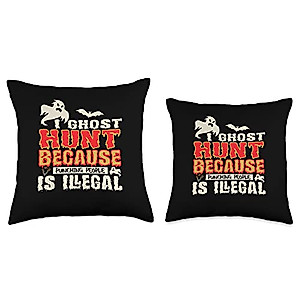 I Ghost Hunt Punching People Illegal Ghost Hunter gear Throw Pillow