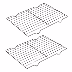 Adorila 2 Pack Cooling Rack for Baking, 8.7" x 6.3" Stainless Steel Grill Rack, Baking Rack for Baking Cooking Roasting Oven Use
