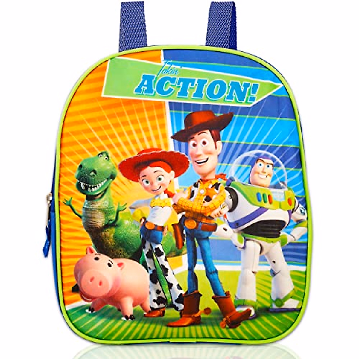 Buzz Lightyear Backpack Toddler - 11" Toy Story Backpack for Kids Bundle with Toy Story Stickers, Door Hanger | Lightyear Mini Backpack