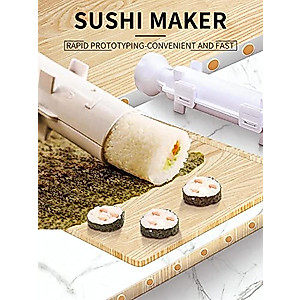 Quick Sushi Maker Roller Rice Mold Vegetable Meat Rolling Gadgets DIY Sushi Device Making Machine Kitchen Ware for kitchen (Color : Sushi Maker)