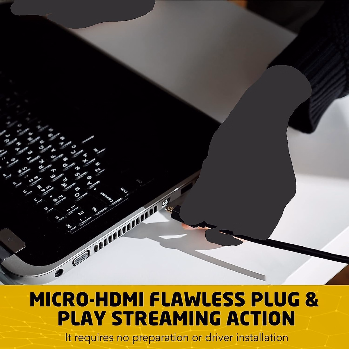 15ft. MICRO HDMI Cable, 4K HDMI to Micro HDMI Cable, HDR 60Hz 18Gbps Compatible with GoPro Hero 7,6, 5, DSLR Camera, a7 II, III Mirrorless Camera, Raspberry Pi 5, 4, to HDTV, Monitor (15-Feet)