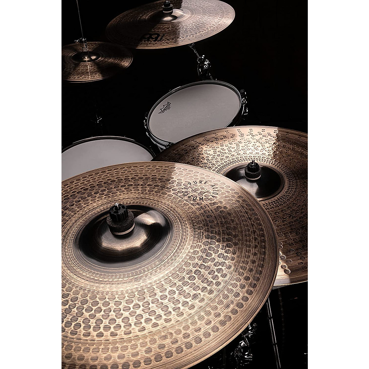 Meinl Cymbals Pure Alloy Custom 17" Medium Thin Crash Cymbal — Made in Germany — Smoked Bronze Finish, 2-Year Warranty (PAC17MTC)
