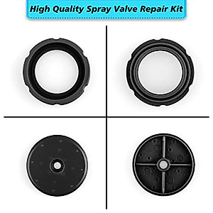 Launceter Pre-Rinse Spray Valve Repair Kit for Commercial Faucet with Sprayer Valve Spray Face Bumper & Screw Repair Part, Kit for Most Commercial Sink Faucet Touch On Kitchen Sink Faucets, 1PC-Black