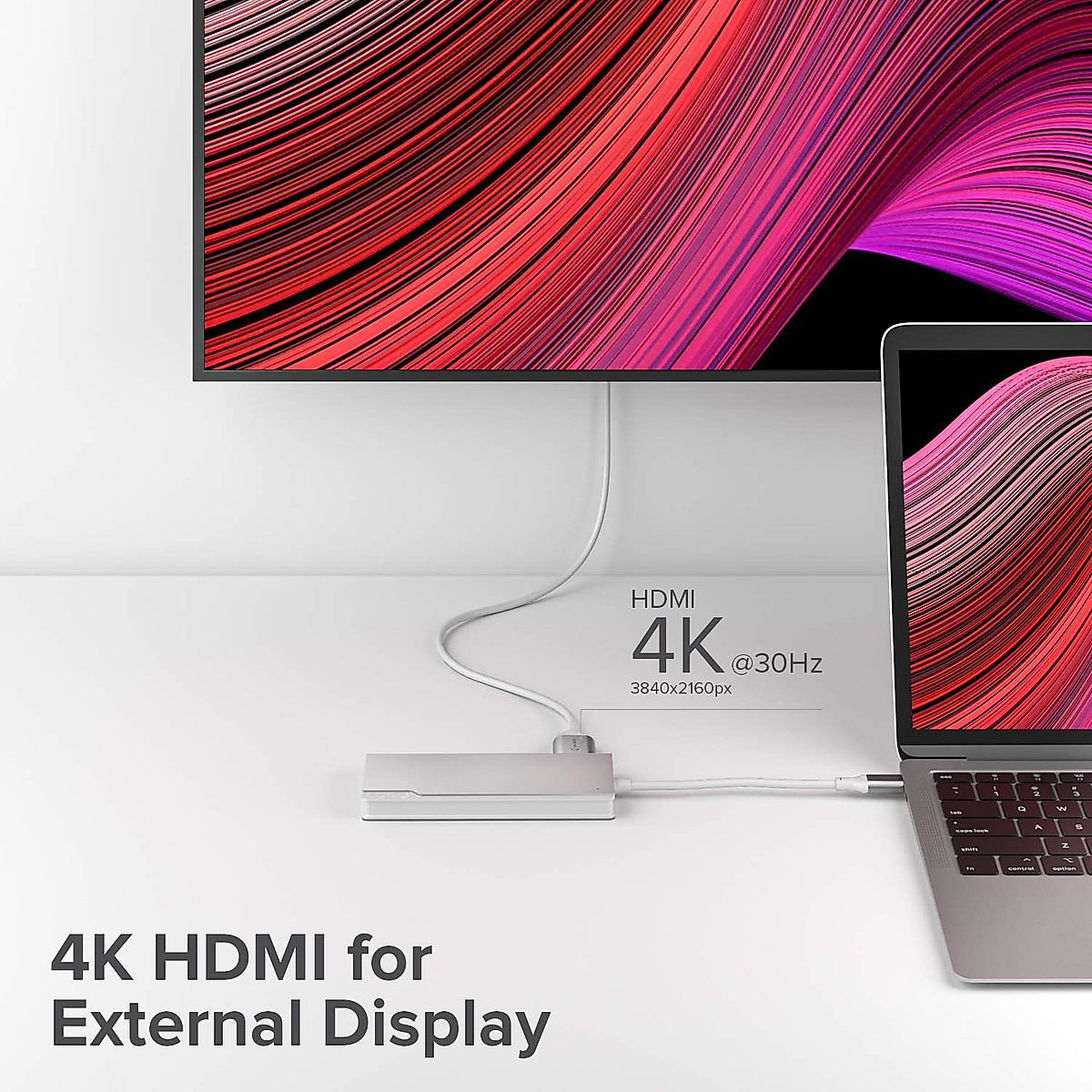 ALOGIC USB C Hub, 6-in-1 Hub,4K HDMI,2 USB 3.01 USB C with Data & 100W Laptop Charging,Micro/SD Card Reader,Dock Uni, for MacBook Pro/Air(Thunderbolt 3 Compatible),iPad Pro, XPS and More (Silver)