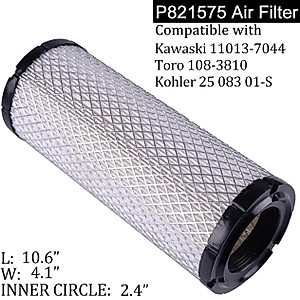 Podoy P822858 and P821575 Air Filter Set (3 Pack) Compatible with Donaldson FPG05 Air Cleaner 11013-7044 & 11013 7045 46438 42985 2508301-S 2508304-S M131802 M131803
