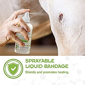 Farnam Purishield Horse Wound Care Liquid Bandage Plus, Sprayable, Promotes Healing for Horses, Dogs, Cats, Livestock, 4 Oz.