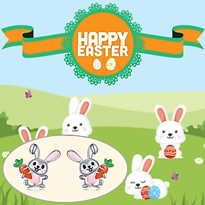 925 Sterling Silver Cute Animal Stud Earrings for Women Mushroom Frog/Fox/Cow/Sloth/Koala Earrings Stud for Womens Animal Stud Earrings for Sensitive Ears Hypoallergenic (Bunny)