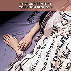 Soft Throw Blanket （50"x60"） Mothers Day Birthday Gifts for Mom from Daughter Blanket for Mom Best Mom Ever Gifts Mom Blanket I Love You Blanket Fluffy Blankets Gifts for Moms Who Have Everything