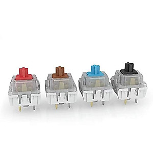 LUO Kaihua Red Switch 3 Pin Keyswitch DIY Replaceable Switches for Mechanical Gaming Keyboard (65 PCS)… (Red)
