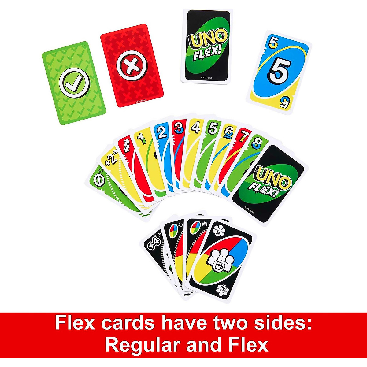 Mattel Games UNO Flex Card Game for Family Night Where Cards Change Color When Flexed in Collectible Tin Box