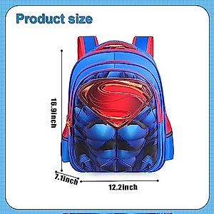 Zrutpim Lightweight Waterproof School Backpack for Kids,3D Cartoon Kids Backpack for School Boys Girls Kindergarten Elementary Toddler Backpack(blue)