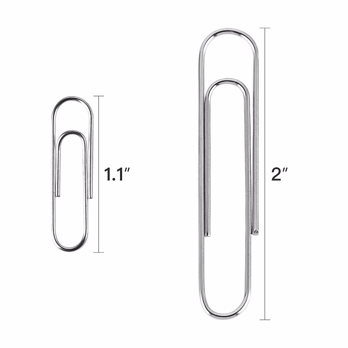 FUDAO FAMILY Paper Clips Assorted Sizes, Large Paper Clips, Small Paper Clips, Paper Clip, Paperclips, Pack of 3 Boxes of 100 Clips Each (300 Clips Total)