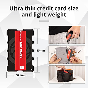 Kiorafoto KHD-MSD10 Easy Carry 10 Slots Slim Credit Card Size Lightweight Portable TF MSD Microsd Memory Card Case Storage Keeper Holder for 10 TF MSD Microsd Microsdhc Microsdxc Memory Cards Oganizer