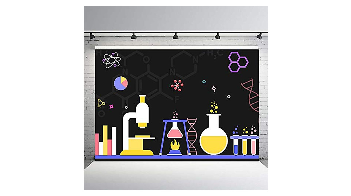 MEHOFOND Science Party Backdrop: Fun Birthday Photo Decorations