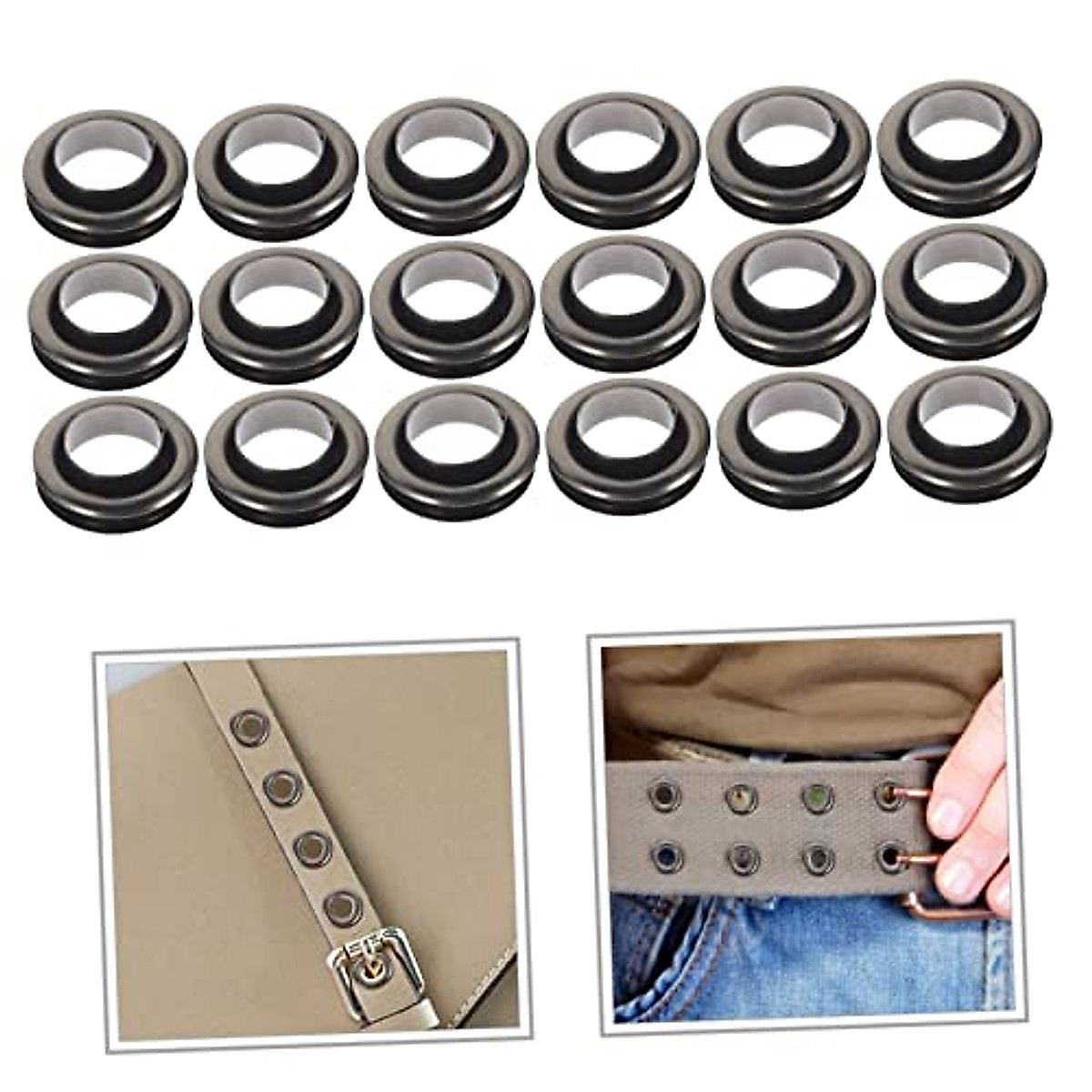 COHEALI 50 Sets Air Eye Button Double Sided Curtains DIY Crafts Piercing Kit Sewing Eyelets Snap Fasteners Kit Grommet Tools Copper Black Bags Piercing Set Button Fastener DIY Kits