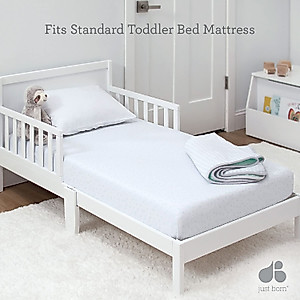 Just Born Boys and Girls Newborn Infant Baby Toddler Nursery 100% Cotton Fitted Bedding Crib Sheet, White/Grey Sail, One Size