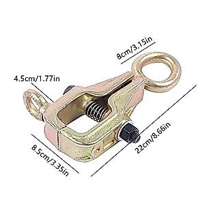 5 Ton Wide Mouth Auto Car Body Repair Tool Electromechanical Maintenance Steel Material Ergonomic Design Self-tightening Pull Clamp Dent Puller 2 Way Gold Frame