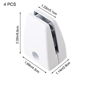 LELEVTXP 4 Pcs Desk Divider Clamps Adjustable Screen Partition Clips Practical Desktop Privacy Panel Clips for Offices Classroom Desktop