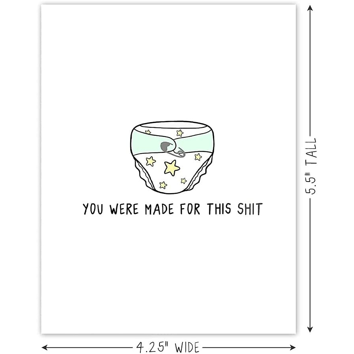 rockdoodles Funny Baby Shower Card You Were Made For This Sh** | Dad to Be Card & Father To Be Card, Dad Baby Shower Gifts, Soon To Be Dad Fathers Day Card & New Dad Fathers Day Card (Made For This)