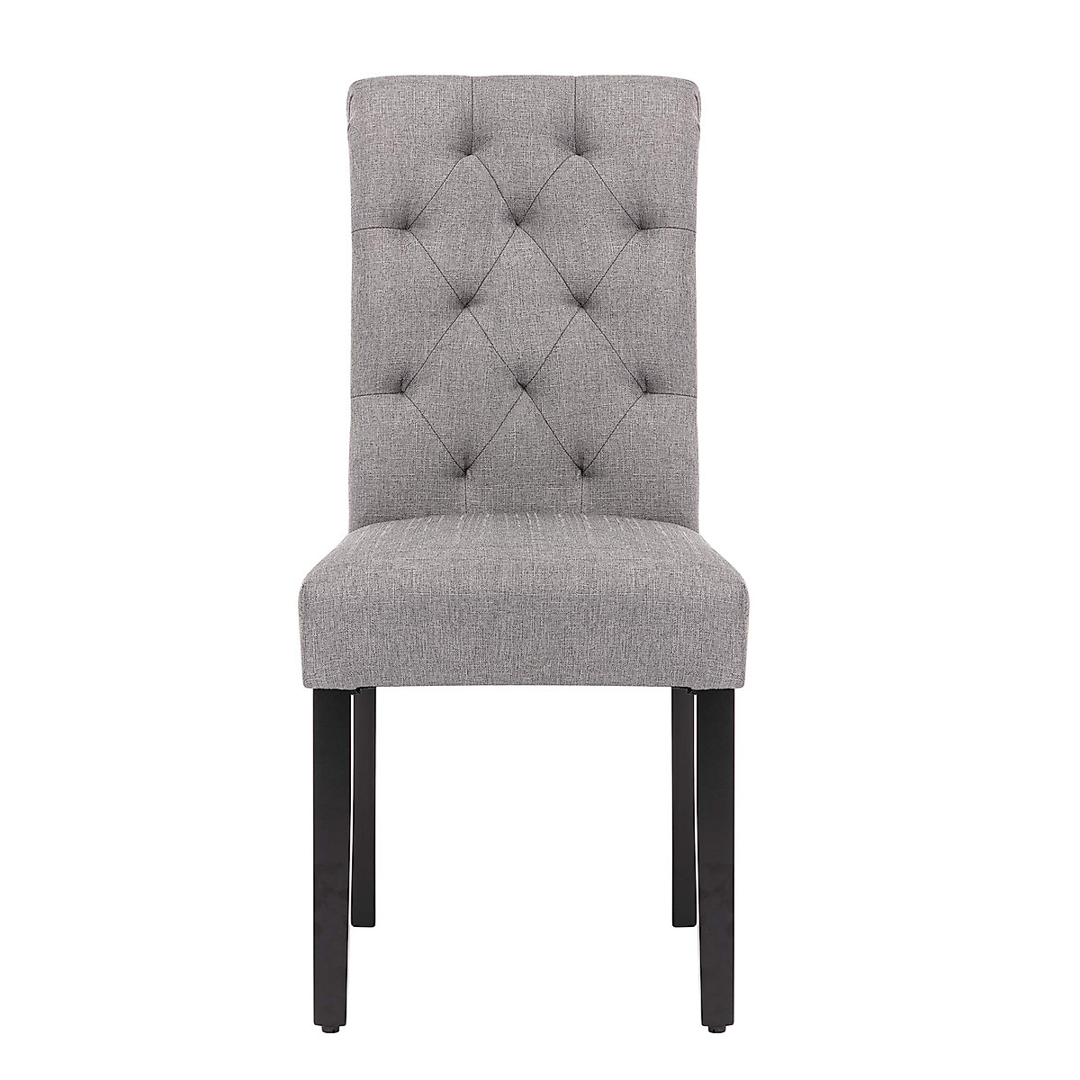 NOBPEINT Fabric Dining Chairs with Wood Legs, Set of 4 (Gray)