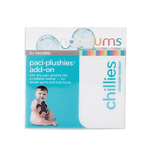 Nookums Cooling Teether - Promotes Healthy Oral Development - Compatible with All Nookums Paci-Plushies - 100% Silicone and Filled with Sterilized Water - Fridge Safe - 6 Different Textures (Blue)