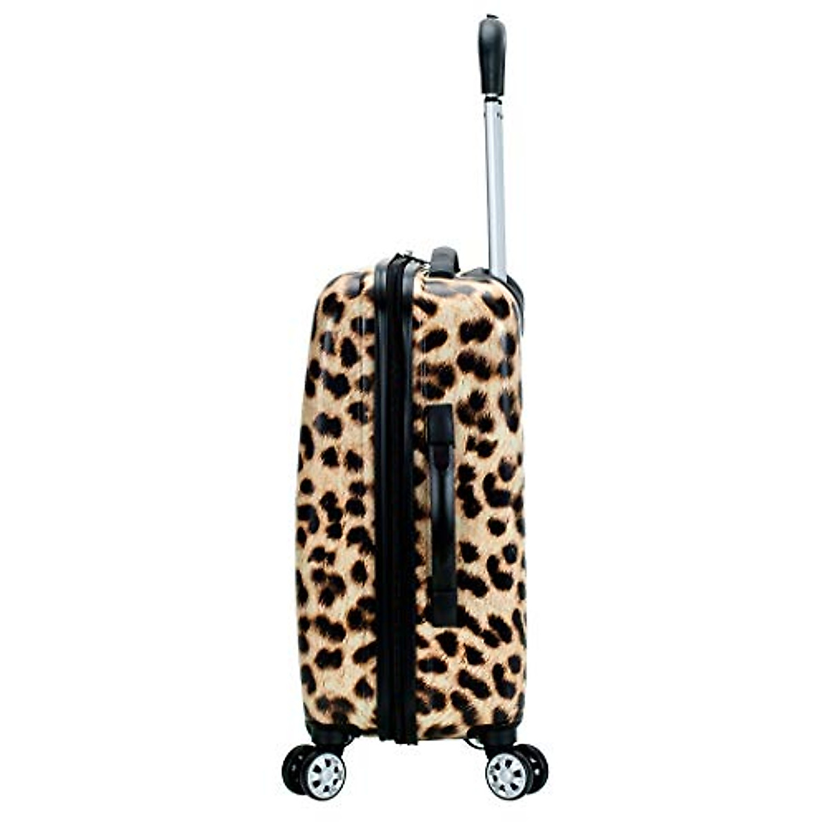 Rockland Safari Hardside Spinner Wheel Luggage, Leopard, 3-Piece Set (20/24/28)