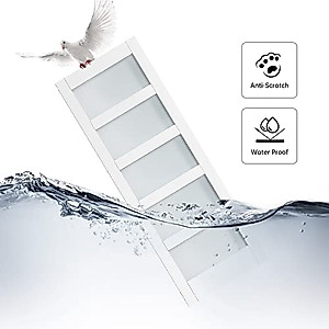 Finosen 32 in x 84 in Sliding Closet Door, 5-Lite Frosted Glass, LVL Wood Panel, PVC Surface, Assembly Needed Interior Doors for Bathroom, Living Room, White