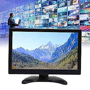 Acouto 11.6 Inch LCD Monitor Plastic LCD Screen Display with VGA HD Multimedia Interface Portable 1080P HD Color Display