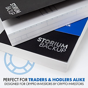 Storium Crypto Seed Phrase Storage Notebook - Waterproof Stone Paper Book - Keep Your Cryptocurrency Recovery Phrase Password Safe & Secure - Cold Storage Wallet Backup Journal - Pocket Size 2-Pack