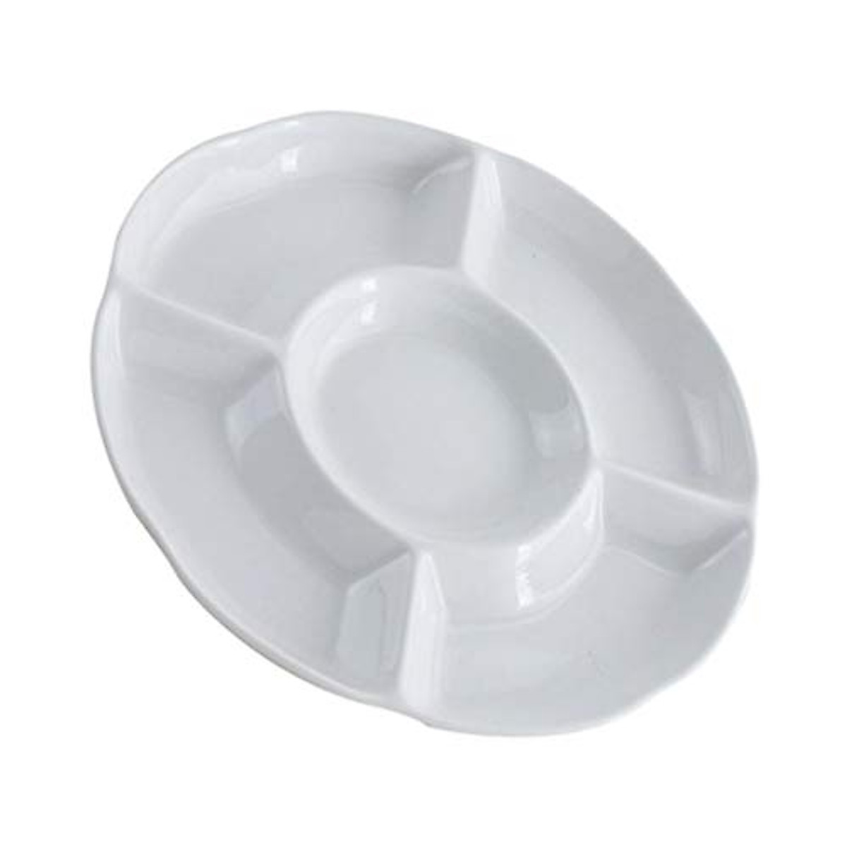 Hemoton Serving Dishes Platter Chip Dip Serving Tray Divided Serving Platter Relish Tray Appetizer Plate Melamine Tableware for Veggies Candy Fruit Snack Chip Desert Bowl Serving Bowls