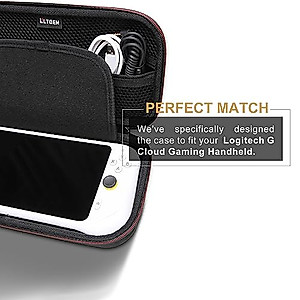LTGEM EVA Hard Case for Logitech G Cloud Gaming Handheld - Travel Protective Carrying Storage Bag (Black)