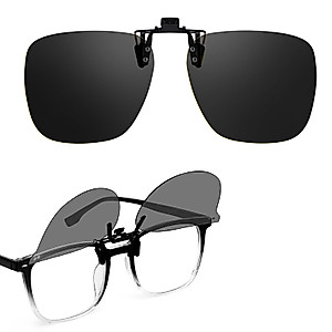 Trysee Clip on Sunglasses Over Prescription Glasses for Men Women Polarized Flip Up for Eyeglasses Anti Glare TS103