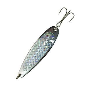 Crocodile Spoons Silver Color with Treble Hook 3/4 oz 12 Pieces