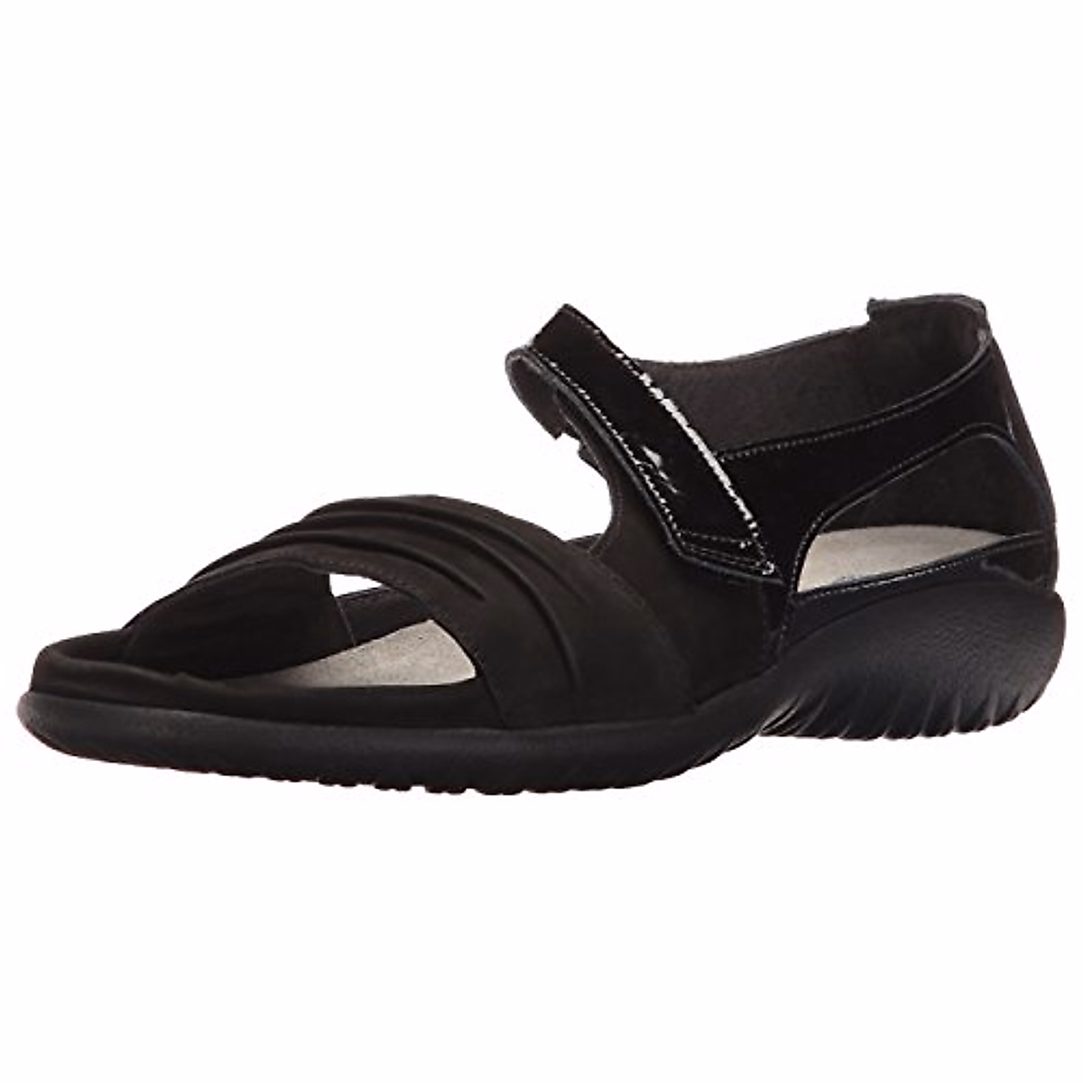 NAOT Women's Papaki Sandal Black Patent Lthr Combo 5-5.5 M US