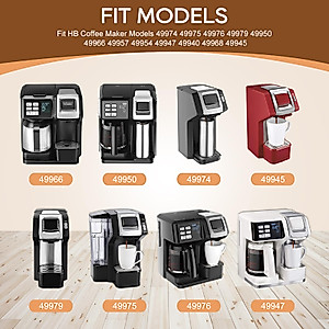 KEEPOW Reusable Single Serve Coffee Filter Coffee Brew Basket for Hamilton Beach FlexBrew Coffee Maker Models 49974 49975 49976 49979 49950 49966 49957 49954 49947 49940 Filter Part, 1 Pack, Brown