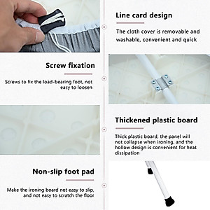 AKOZLIN Tabletop Ironing Board 23.6" L x 14''W x 7''H with Removable Sleeve Board - Folding Legs Cotton Cover Travel Countertop Iron Board