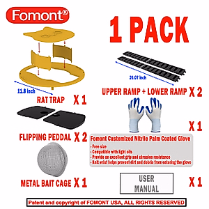 Fomont 2024 New Upgraded Bucket Lid Mouse Trap-Metal Bait Cage-Auto Reset-5 Gallon Bucket Fit-Humane-Indoor Outdoor-Rat Trap