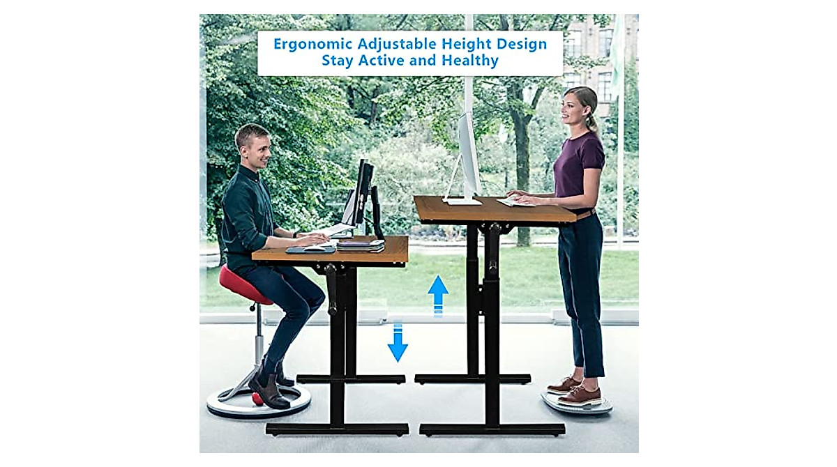 Ergo Comfy Height Adjustable Standing Desk - Sit Stand Workspace