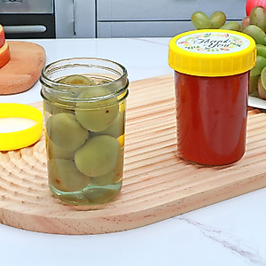 Brajttt Mason Jars 8 oz, Glass Jars With Regular Lids and Bands,16 pcs Canning Jars Jelly Jars, Ideal for Jam, Honey,DIY Spice Jars, Dessert