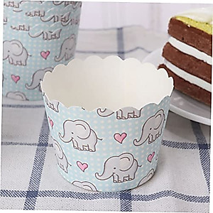 UPKOCH Paper Elephant Baking Holder for Dot Polka Pattern Small -friendly -friendly Liners Wrappers Shop Containers Dessert Home and Cuake Cups Accessory Colorful Paper Party Gift Wrapping 100pcs