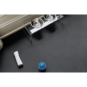 G-Floor for Pets Levant Texture Protective Vinyl Floor Covering for Hardwood, Concrete, and Low-Pile Carpet - 7.5ft x 17ft Slate Grey