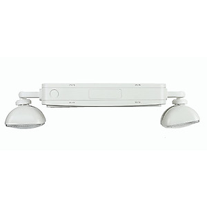 NICOR Lighting LED Emergency Exit Sign with Dual Adjustable LED Heads, White with Red Lettering (ECL1-10-UNV-WH-R-2)
