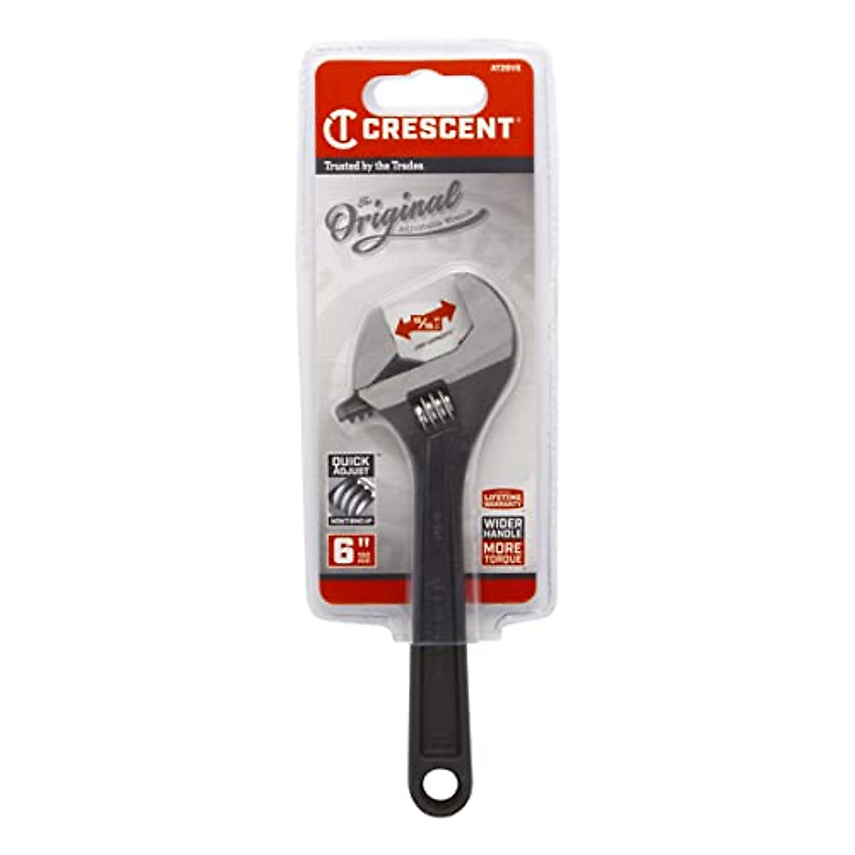 Crescent 6" Adjustable Black Oxide Wrench - Carded - AT26VS