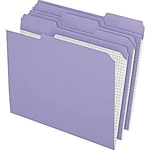 Pendaflex R15213lav Reinforced Top Tab File Folders, 1/3 Cut, Letter, Lavender, 100/Box