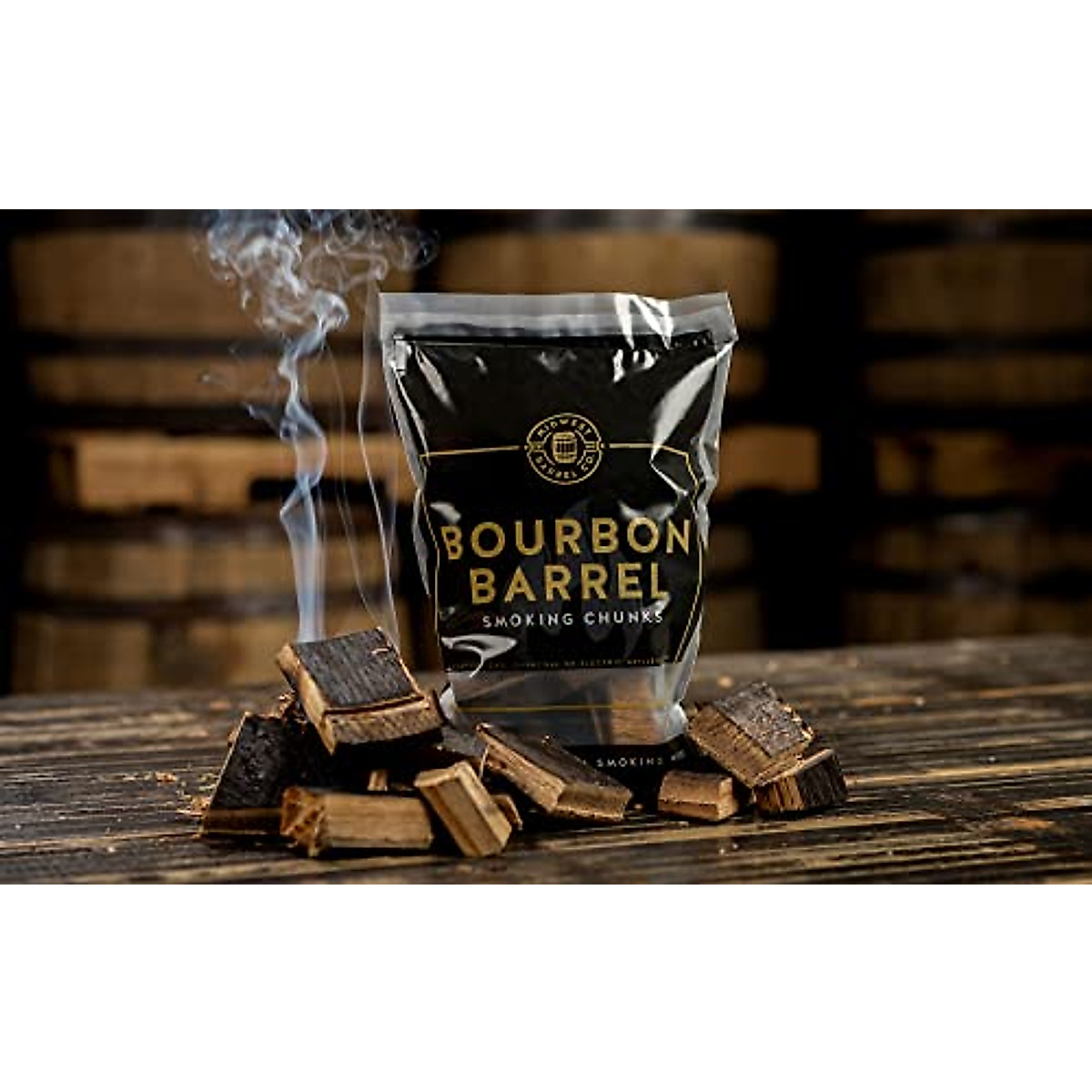 Midwest Barrel Company Authentic Barrel BBQ Smoking Wood (Bourbon Barrel Smoking Wood Chunks)
