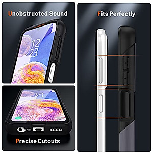 Jeylly for Samsung Galaxy A23/A32 5G/A13 5G 4G, A04/A04S Case with Screen Protector, 3 in 1 Full Body Rugged Hybrid Hard PC Soft Silicone Bumper Heavy Duty Shockproof Non Slip Protective Cover, Gray