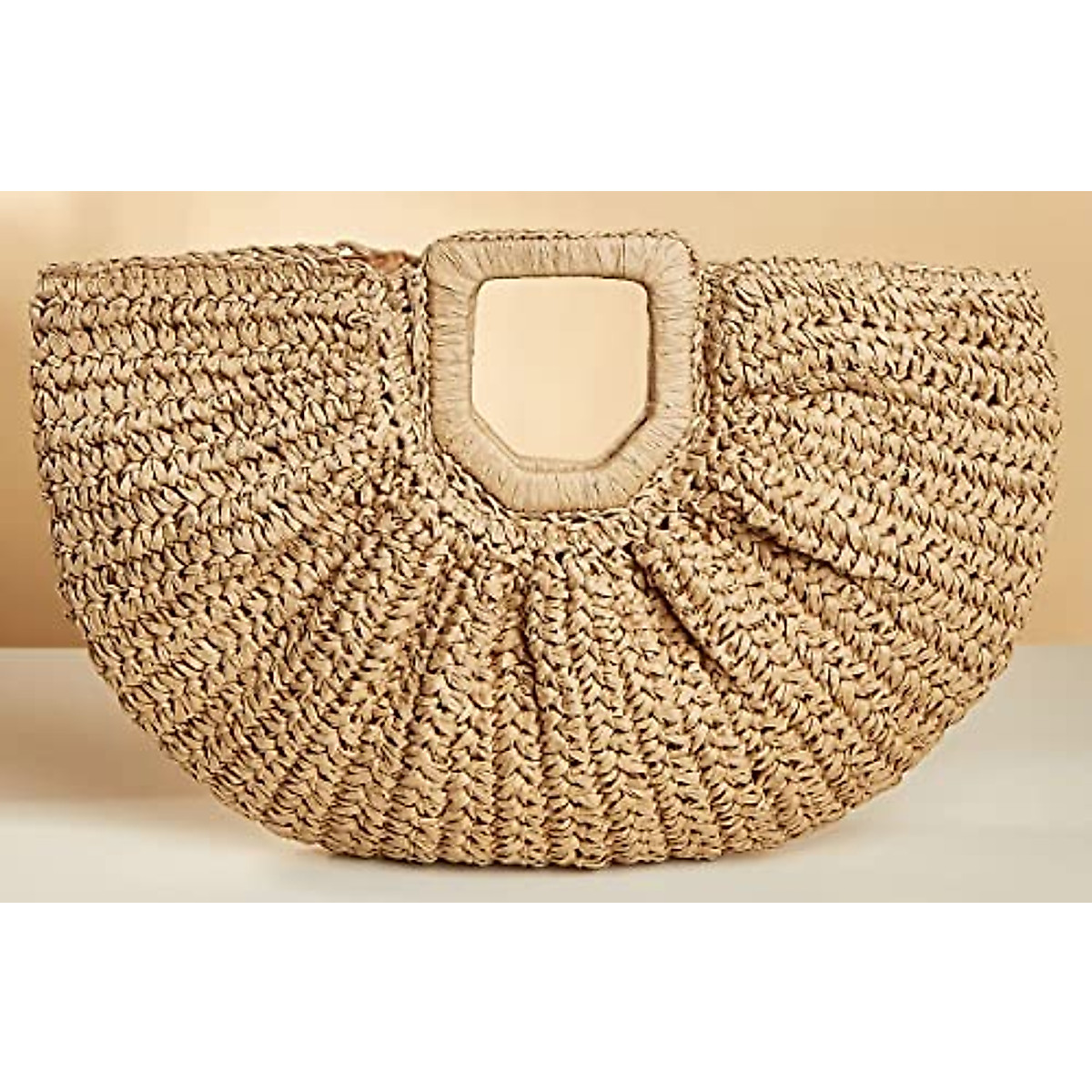 Straw Beach Bag for Womens Summer Handwoven Straw Travel Beach Tote Bags Stylish Straw Totes Handbags 2023