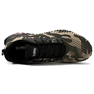 ikunka Men's Fashion Sneakers Lightweight Breathable Walking Shoes Tennis Cross Training Shoe Non Slip Trail Running Shoes（Camouflage 12）