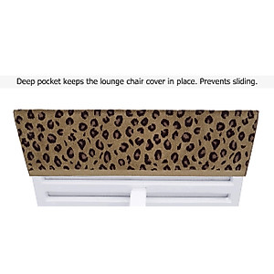 COTTON CRAFT Pool Lounge Chair Cover - 2 Pack Animal Print Cheetah Leopard Africa Safari Chaise Lounge Cover - Soft 100% Cotton Jacquard Beach Towel - 32 inches Wide x 82 inches Long and 7 inch Pocket